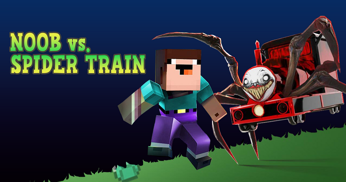 Noob vs Spider Train - Free Play & No Download | FunnyGames