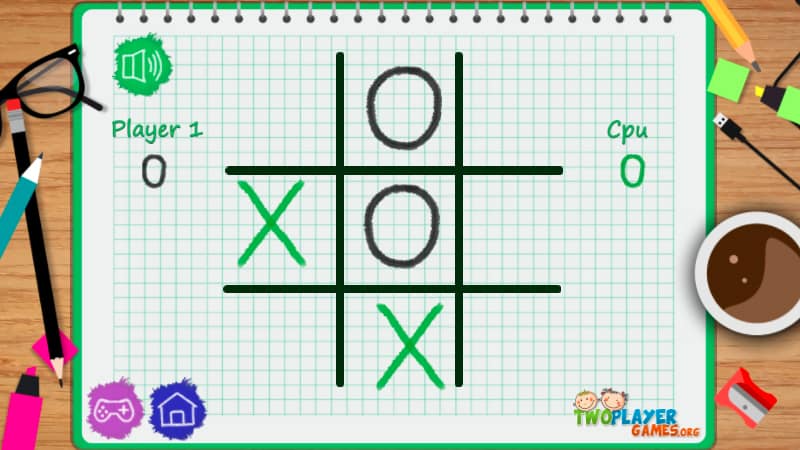 Tic Tac Toe Paper Note - Free Play & No Download | FunnyGames