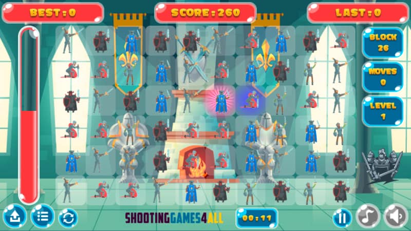Medieval Knights Match 3 - Free Play & No Download | FunnyGames